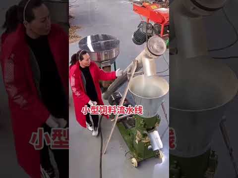 Mixer lifting conveyor livestock feed pellets production line
