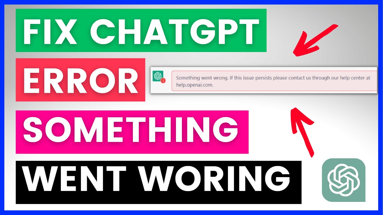 How To Fix ChatGPT Error - Something Went Wrong - If This Issue Persists Please Contact Us..?