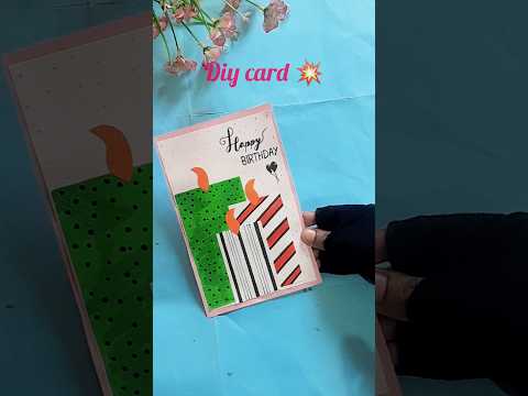 Diy birthday card🎈#diy #handmade #birthday #explorepage #fyp #youtubeshorts #craftygirl #happy