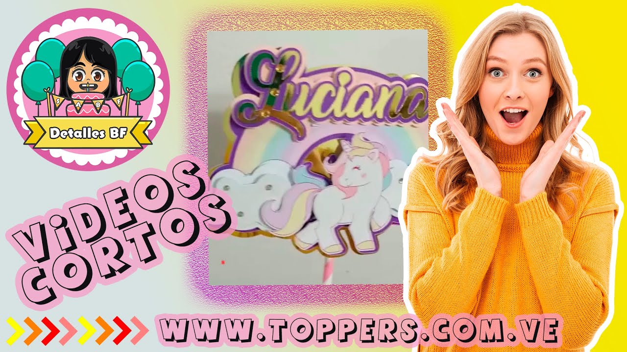 Cake Topper Motivo: Unicornio