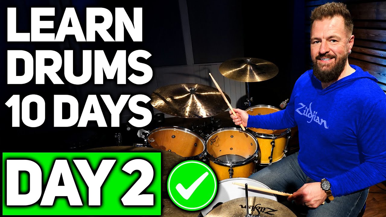 Drums Lesson 2 - Learn a Song in UNDER 7 MINUTES! [Free 10 Day Starter Course]