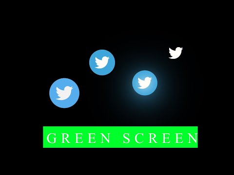 Twitter Animated Icon - Free Stock Footage - Pre Rendered - Green Screen