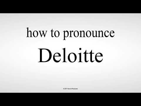 How to Pronounce Deloitte