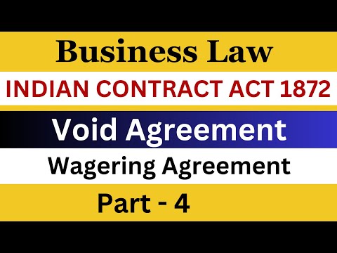 Void Agreement – Wagering Agreement Video Lecture - Crash Course for Judiciary Exams