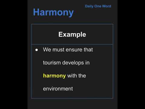 Meaning of Harmony