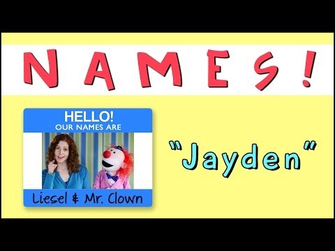 Learning Names with Mr. Clown: "Jayden"