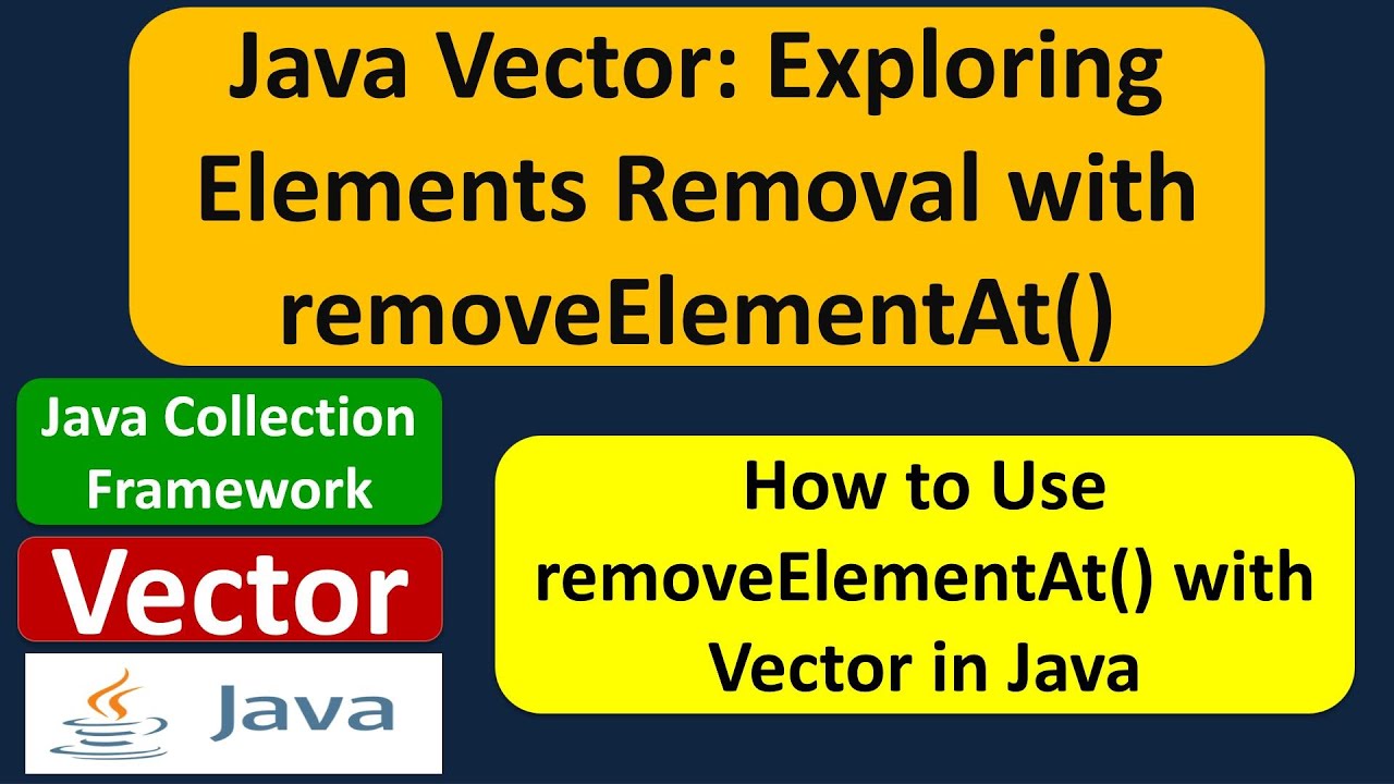 Java Vector: Exploring Elements Removal with removeElementAt() | Java Collection Framework