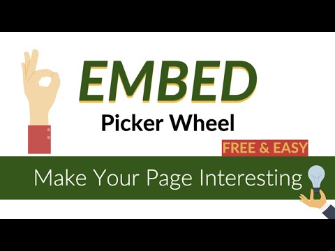FREE Embed Picker Wheel On Your Website/Blog/Power Point | Simple Steps | Code Format Provided