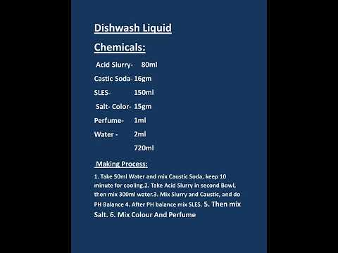 Dishwash Liquid Formulation