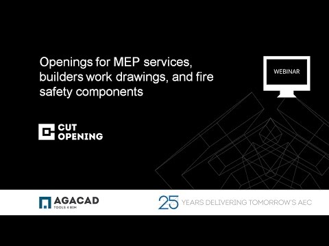 Openings for MEP services, builders work drawings & fire safety components