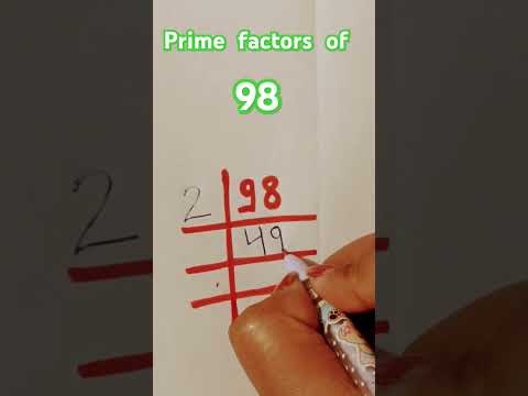 Prime factors of 98 #trending #maths #shorts