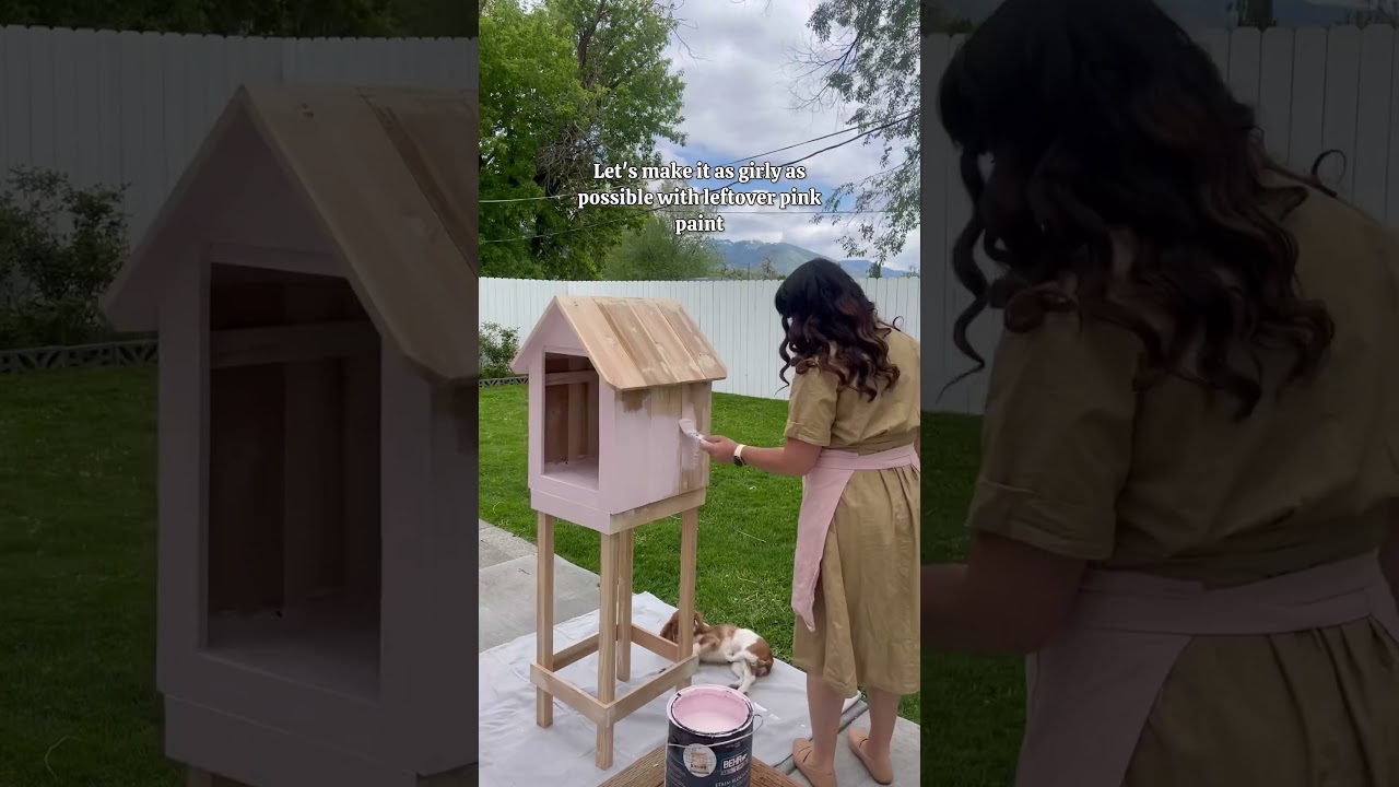 Built a pink roadside egg stand from scraps—because eggs deserve a dreamy home too 🐓💕🥚