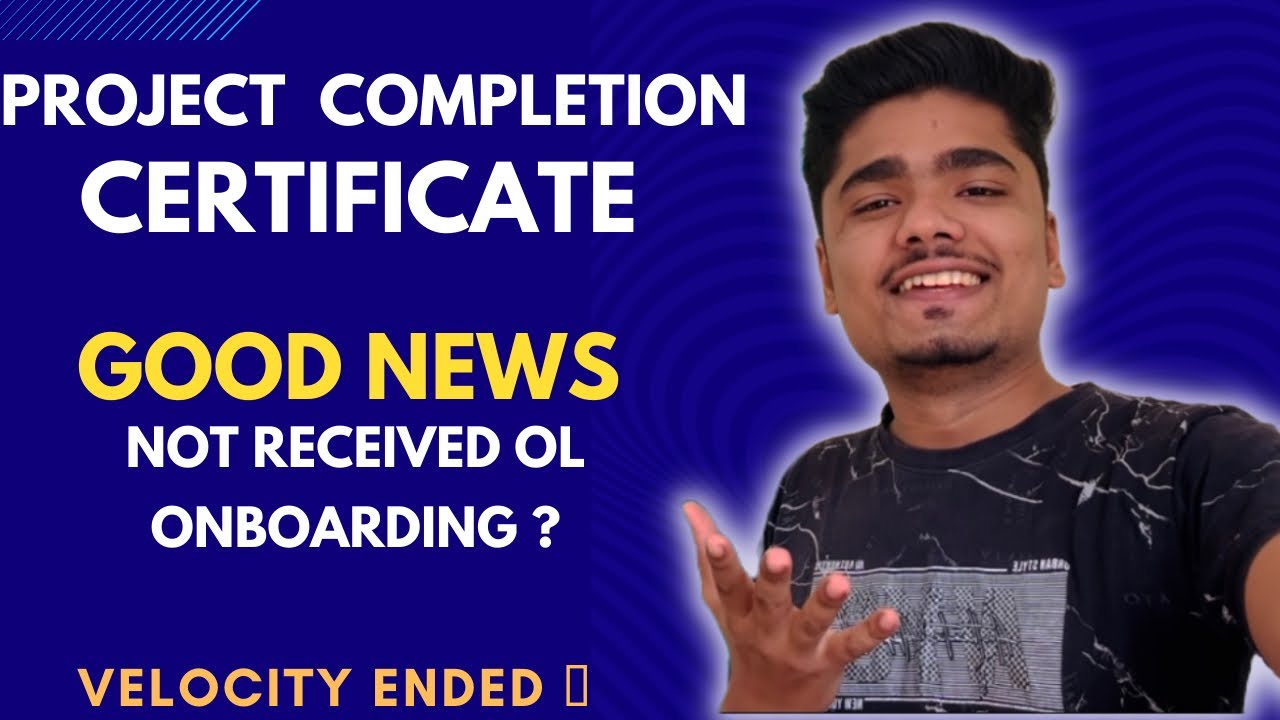 Project Completion Certificate | Why | Good News for Turbo Offer Letter