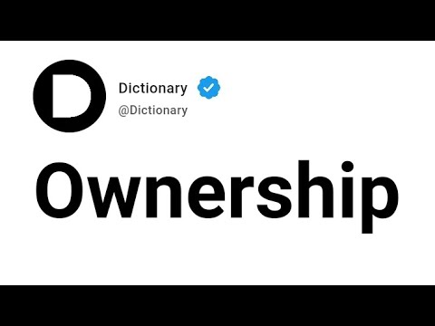 Ownership Meaning In English