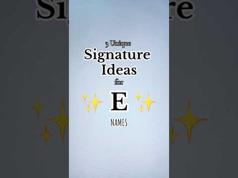 โEโ Signature Styles | 3 Unique Signature Ideas for YOUR name #signature #lettersign #handwriting
