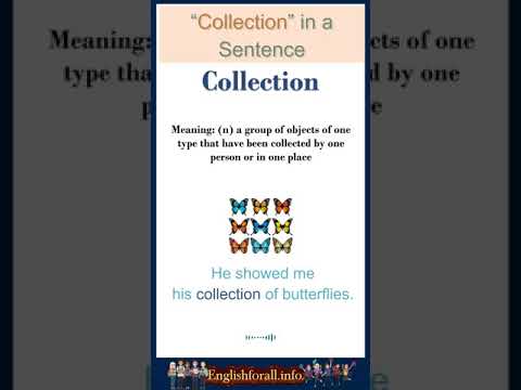 Collection meaning | Collection in a Sentence | Most common words in English #shorts