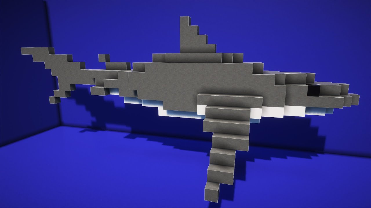 Minecraft Shark Build Tutorial - How to Build a Shark in Minecraft 1.21