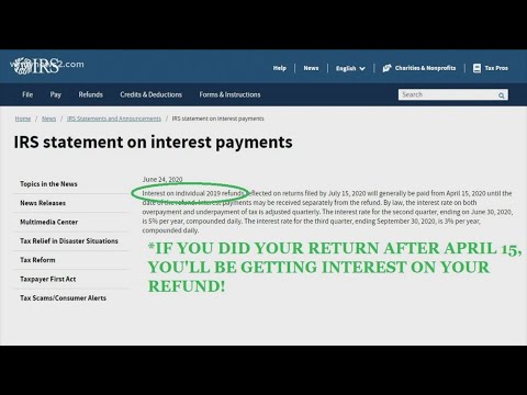 The IRS is paying interest on tax refunds: 2WTK