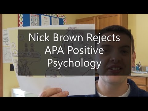 Nick Brown rejects APA Positive Psychology