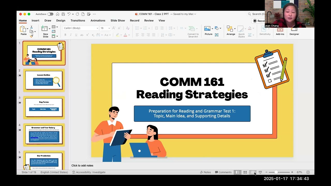 Mastering Reading Strategies: Key Concepts for Success in Comm 161 | Galaxy.ai