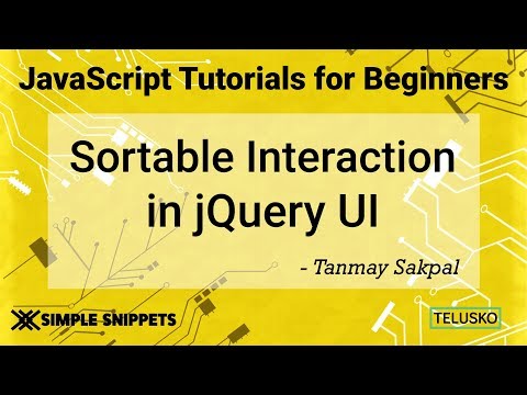 Learn Sortable Interaction in JQuery UI - Mind Luster