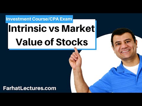 Intrinsic Value of Stocks Vs Market Price of Stocks. Essentials of Investments Ch. 13. CPA exam