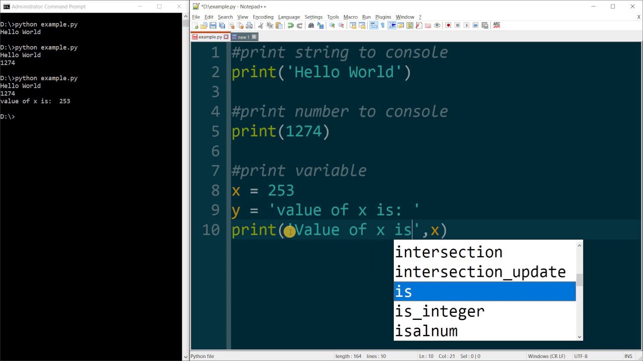 Python Basics - Print to Console