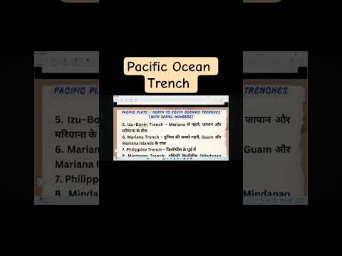 pacific ocean trench north to south #geographypreparation #ugcnetgeography