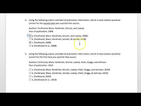 APA Practice Exercise: APA In-text Citation Rules