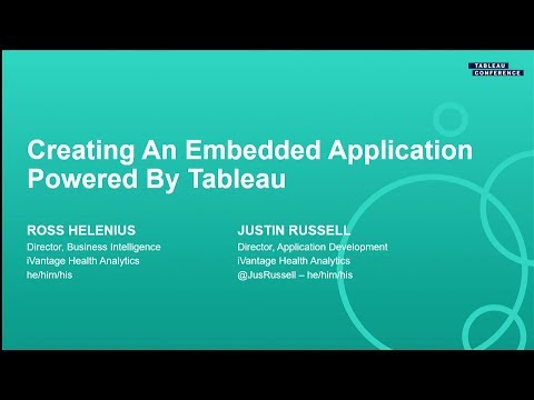 iVantage Health Analytics: Creating an Embedded Application Powered by Tableau