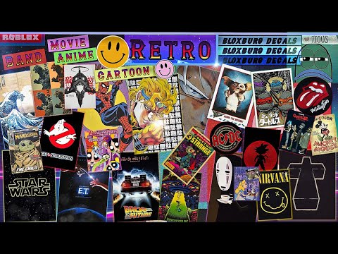 Retro Indie Anime Movies Bands | Decals Ids | Bloxburg ROBLOX