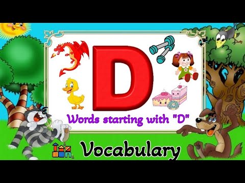 Words That Start with Letter D | Letter D words | Words from letter D| Kids Learning Videos