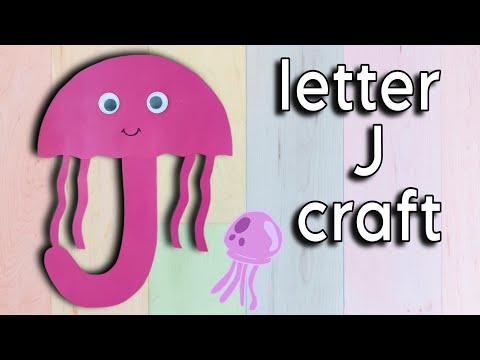 letter j craft| jellyfish craft| spring kiddo paper craft