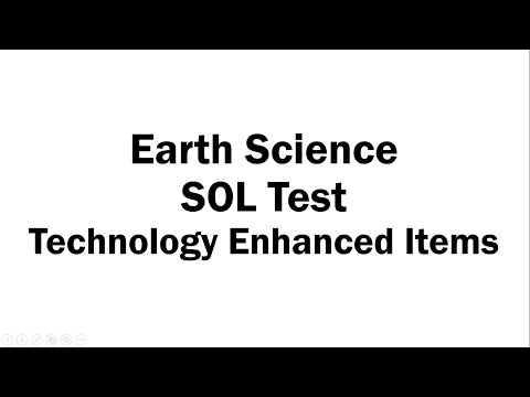 Earth Science SOL Test Technology Enhanced Items
