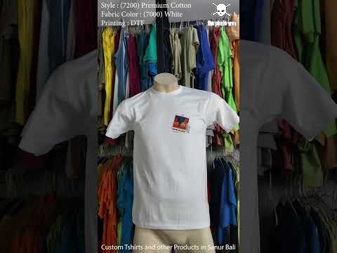 (7000) White (7200) Premium Cotton Custom Design Ondemand DTF Printing Best Quality Tshirt in Bali
