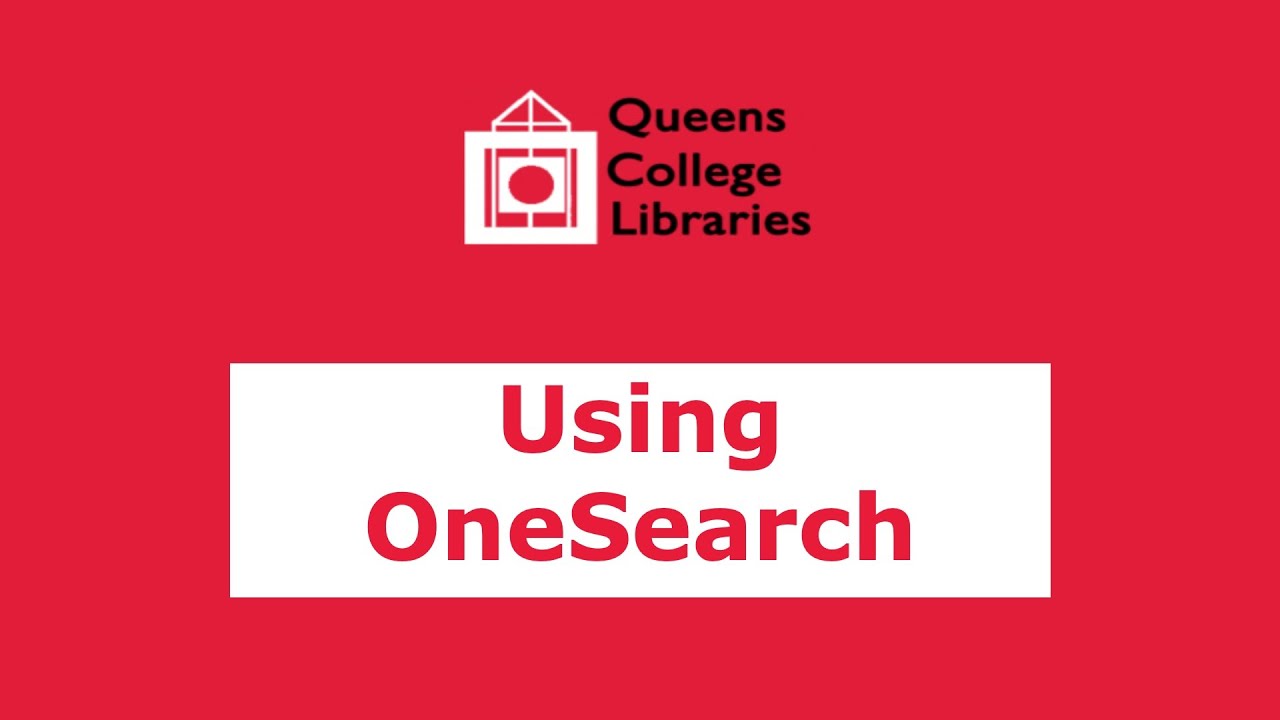 Using OneSearch