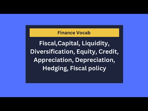 Finance Vocabulary- An Entrepreneur Jane