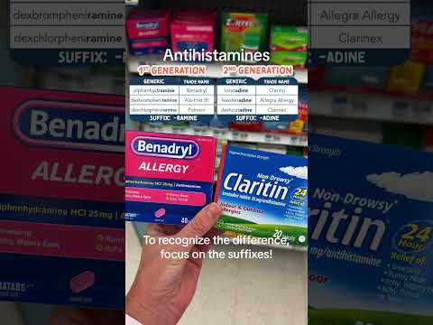 1st & 2nd Generation Antihistamines #nursingschool #RN #BSN