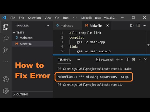How to Fix Error Makefile: *** missing separator. Stop