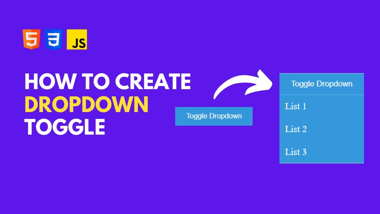 toggle button toggles in html css and javascript | drop down menu toggle html css | Tarun Code