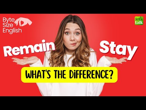 4 Uses - Remain Vs Stay - What's the difference? Short English Lessons | Common English Mistakes