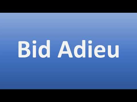 How to Pronounce Bid Adieu