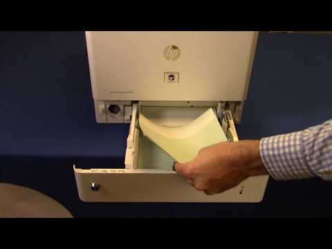 Loading Check Stock into the HP M607/M608/M609