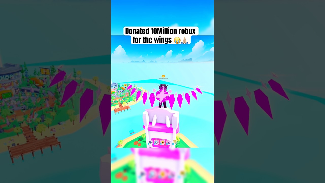 Finally donated 10MILLION Robux 💀 #shorts #roblox #plsdonate
