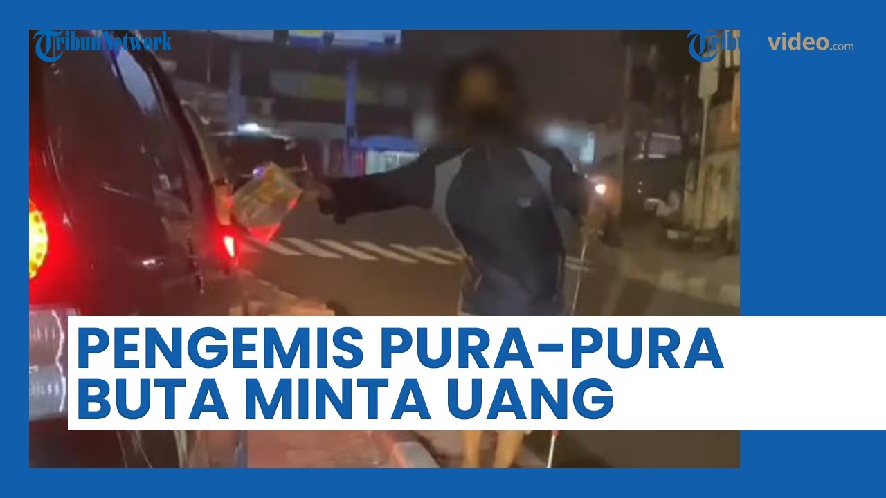 Momen Pengemis di Bandung Pura-pura Buta saat Lampu Merah, Tapi saat ...