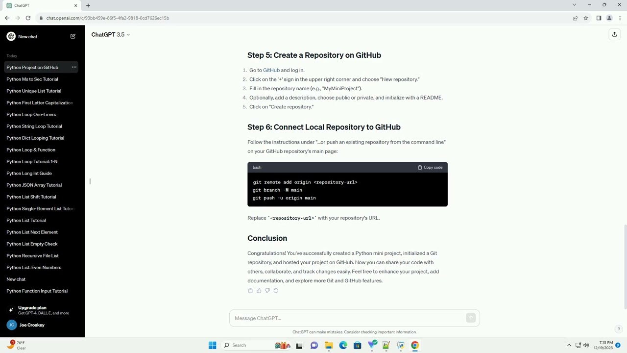 python mini project github