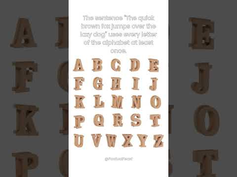 The Pangram Sentence - All Letters of the Alphabet