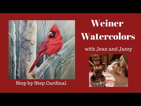 Step by Step Cardinal Watercolor Painting