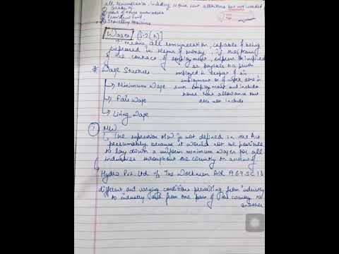The Minimum Wages Act1948 ||Definition of Wages||Need based minimum wages||Law notes| |LLB|||