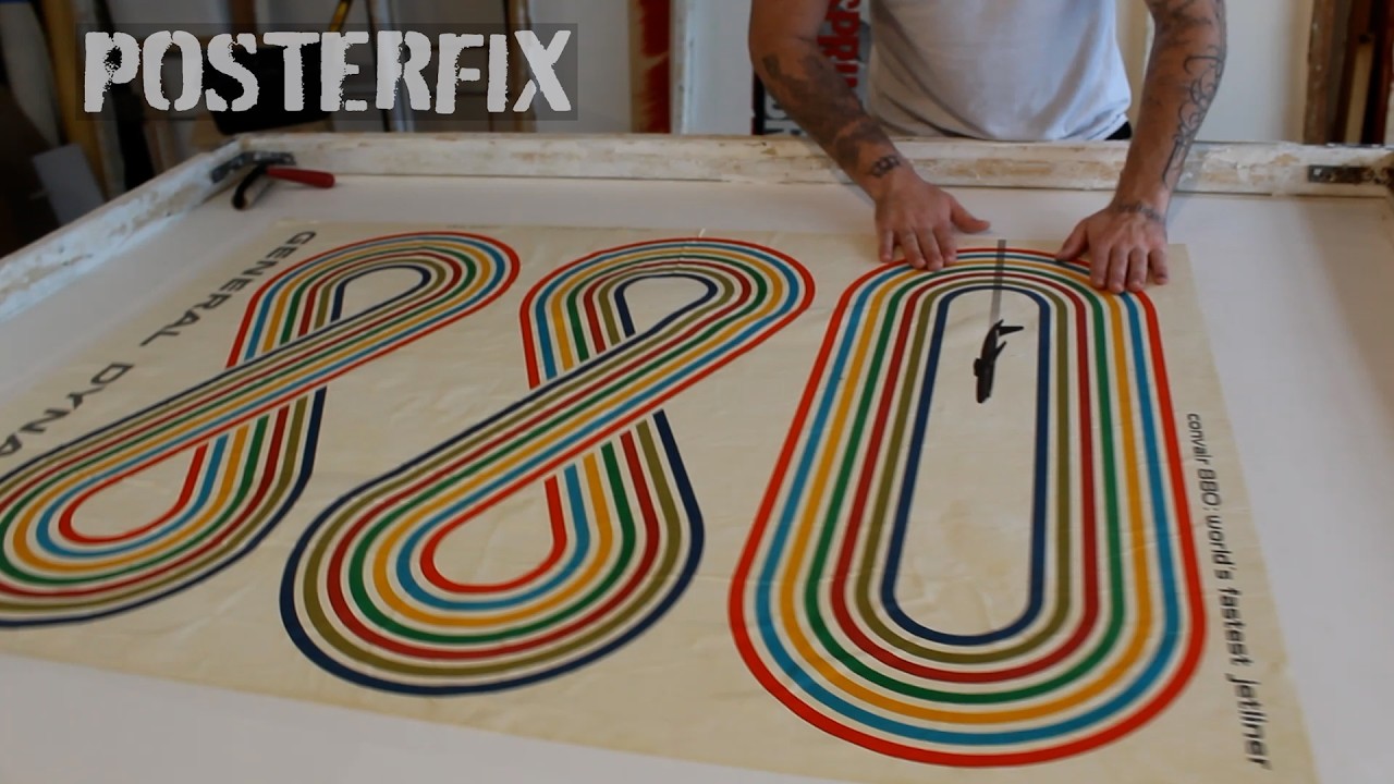 Linen Backing a 1960s GENERAL DYNAMICS Poster @Posterfix